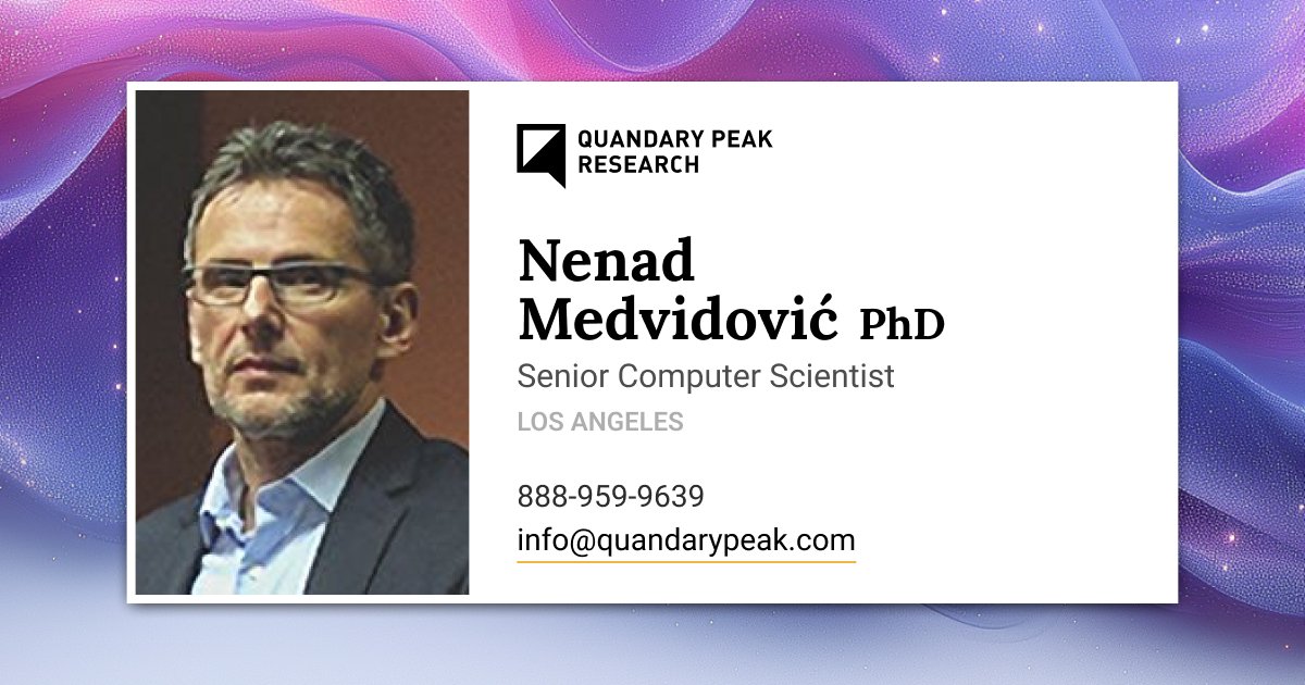 Nenad Medvidović PhD | Professor of Computer Science, USC | Quandary ...