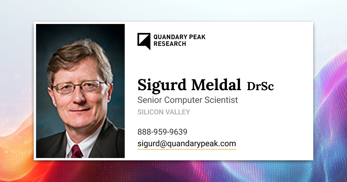 Sigurd Meldal Dr.Sc. | Professor Emeritus, San Jose State | Quandary ...