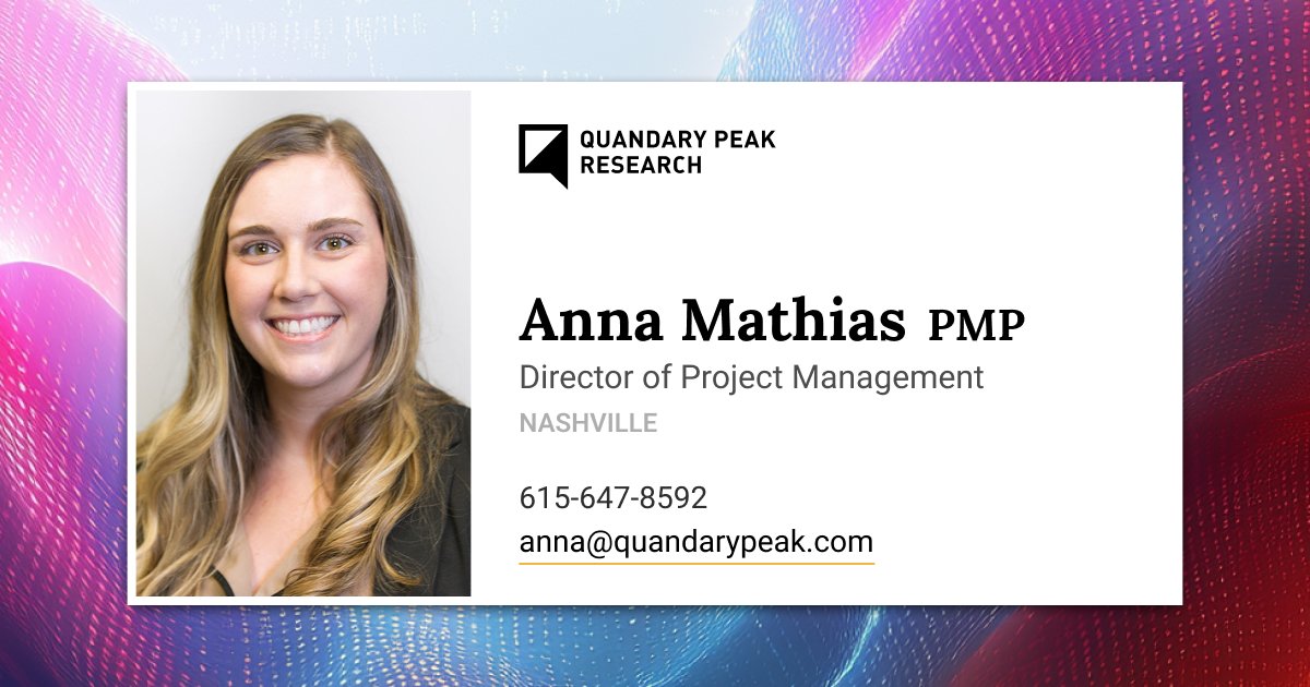 Anna Mathias | Project Manager | Quandary Peak Research