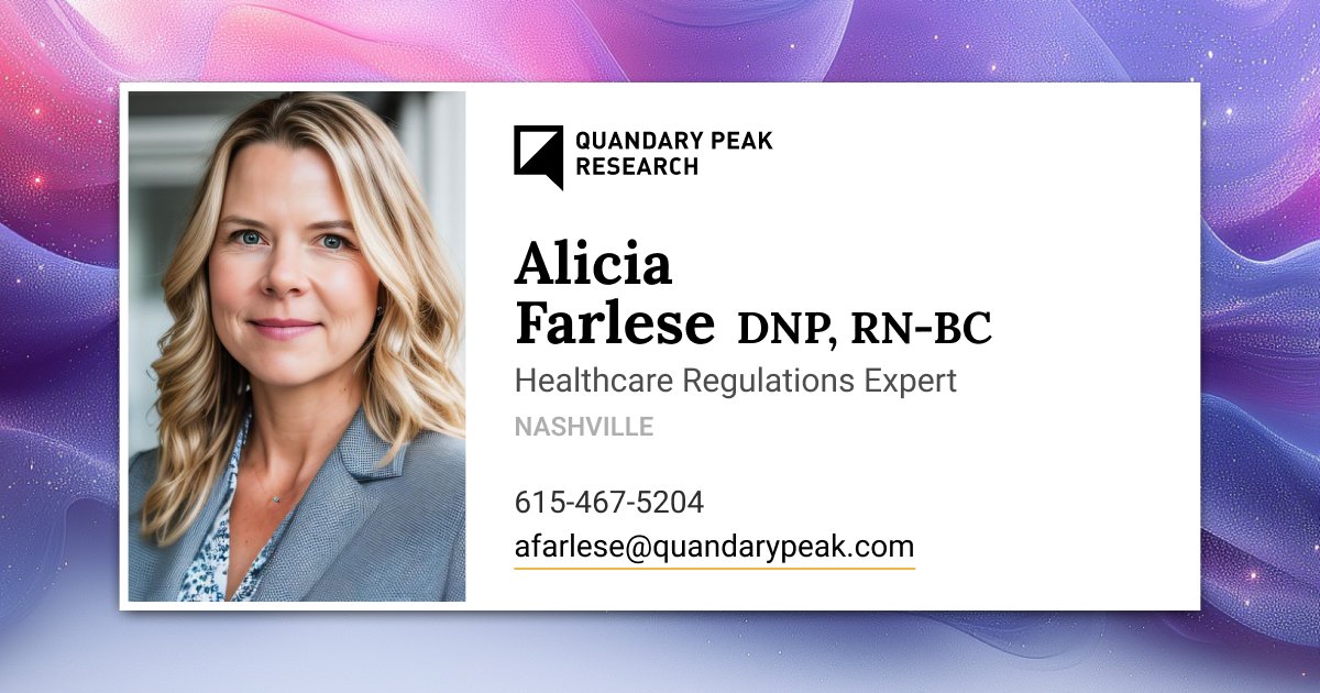 Alicia Farlese | Health IT Regulations Expert | Quandary Peak Research